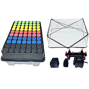 HORTIPOTS Cloning Machine Aeroponic Cloner System 70 Site for Plant Cuttings Using 1.625 inch Neoprene Clone Inserts (1-5/8 inch)