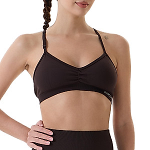 AUROLA Seamless Mercury Workout Sports Bras for Women Athletic Removable Adjustable Backless Minimal Top