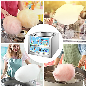 ExGizmo Commercial Cotton Candy Machine,1200W Electric Cotton Candy Machine,Stainless Steel Sweet Sugar Candy Floss Maker for Family Party or Carnivals Festivals