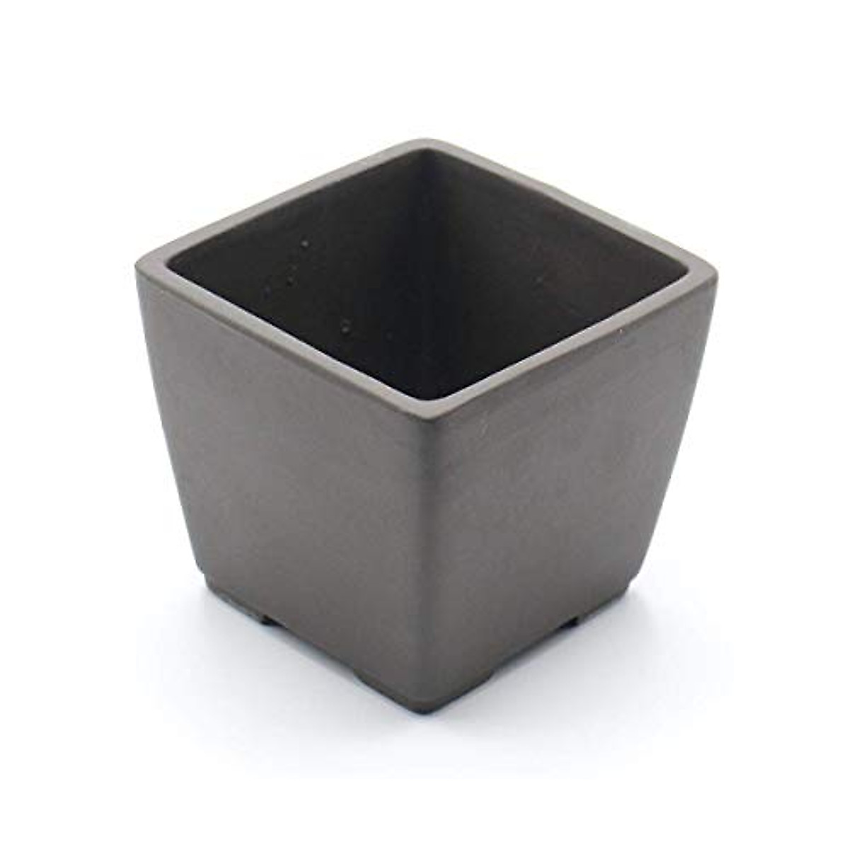Seto Yaki Bonsai Tree Pot Ceramic Square Shaped (3.5", No-Glazed)