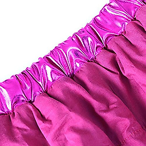 Somlatrecy Girls' Metallic Skirt Toddler Gold Tutu Skirt for Girls Sequin Skirt Rose 7 Years