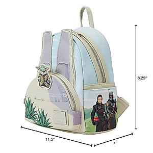 Loungefly The Mandalorian Grogu Stone Glow in the Dark Mini-Backpack, Amazon Exclusive