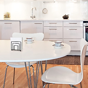 Blue Donuts Black Square Farmhouse Napkin Holder - Modern Classic Napkin Holders for Tables, Dining Table Napkin Holders for Kitchen, Kitchen Organization, Black