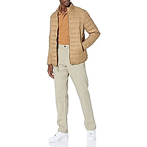 Amazon Essentials Men's Athletic-Fit Casual Stretch Chino Pant (Available in Big & Tall), Khaki Brown, 40W x 32L