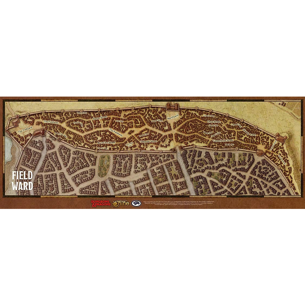 Gale Force Nine Dungeons & Dragons Waterdeep Dragon Heist Vinyl Map Set, Multi-Colored