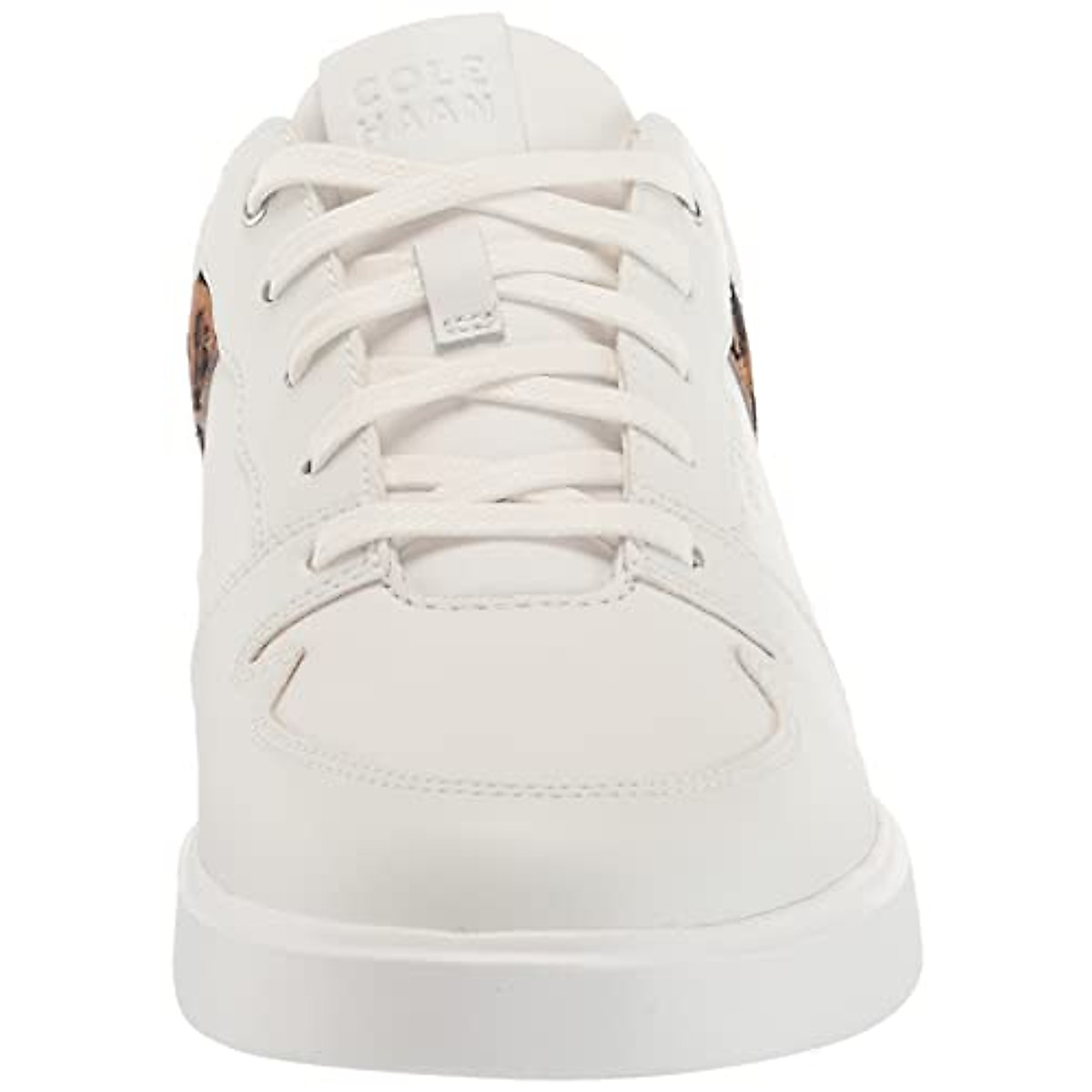 Cole Haan womens Grand Crosscourt Mdrn Tennis Sneaker, White/Ocelot/Metallic Gold, 8.5 US