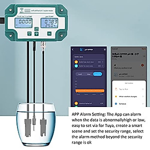6 in 1 Multifunctional Water Quality Meter WiFi Connection PH TDS EC SG Salt Temperature Tester for Aquarium(US Plug)