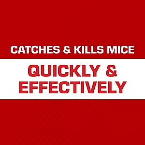 Tomcat Press 'N Set Mouse Trap for Indoor or Outdoor Use, Plastic Spring-Loaded Mouse Killer with Grab Tab, 2 Traps