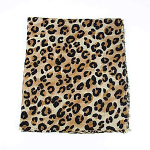 GERINLY Cashmere Leopard Blanket Scarf for Women Animal Print Pashmina Scarves and Wraps Soft Warm Shawl for Travel (Light Brown)