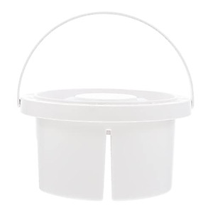 VICASKY Twin Airtight Cleaner Pens Tank Compartment Brush With Storage Paint Basin Portable Outdoor Watercolor Vat Holder Water Bucket Clean Palettes Washing Lid Supplies Plastic Wash for