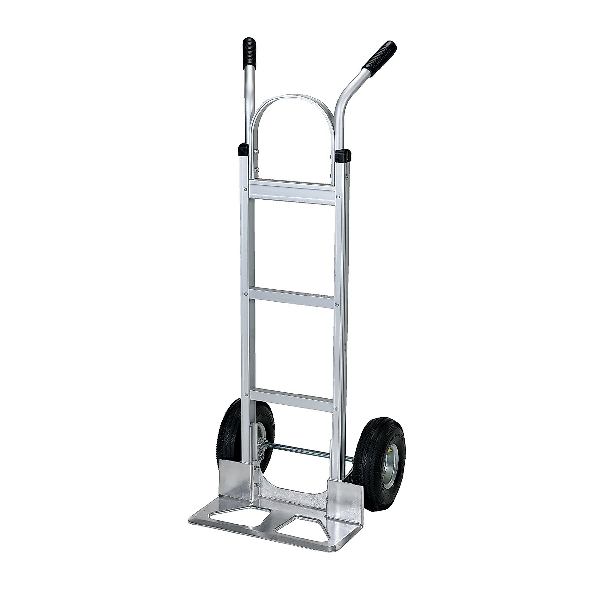 Vestil DHHT-500A Aluminum Hand Truck with Dual Handle, Pneumatic Wheels, 500 lbS Load Capacity, 49" Height x 20-1/4" Width x 18" Depth