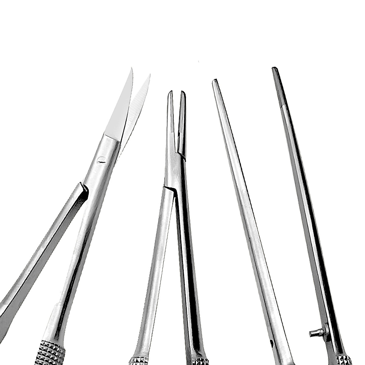 SURGICAL ONLINE Premium Grade Castroviejo Micro Forceps, Scissors Set - Versatile Microsurgical Instrument, Corrosion Resistant Stainless Steel, Tungsten Carbide