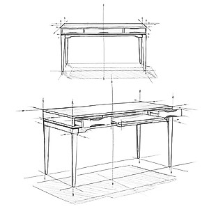 SIMPLIHOME Harper SOLID WOOD Mid Century Modern 60 inch Wide Home Office Desk, Writing Table, Study Table Furniture in Walnut Brown with 2 Drawers