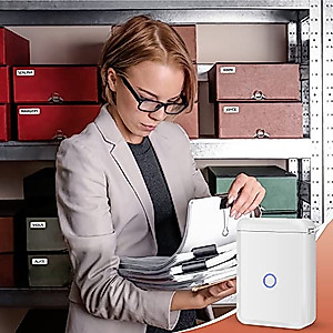 XINLE Label Maker Machine, Label Maker Bluetooth, D110 Mini Label Maker Machine with Tape, Inkless Waterproof Rechargeable Label Machine for Office, Storage, Home, Shipping, Mailing (White)