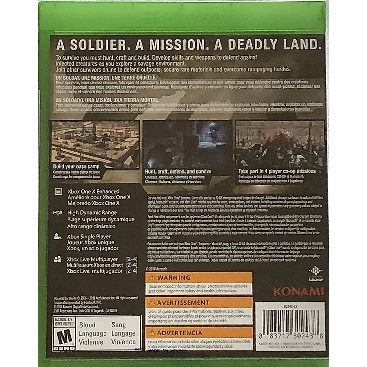 METALGEAR SURVIVE (XBOX ONE) INCLUDES SURVIVAL PACK DLC