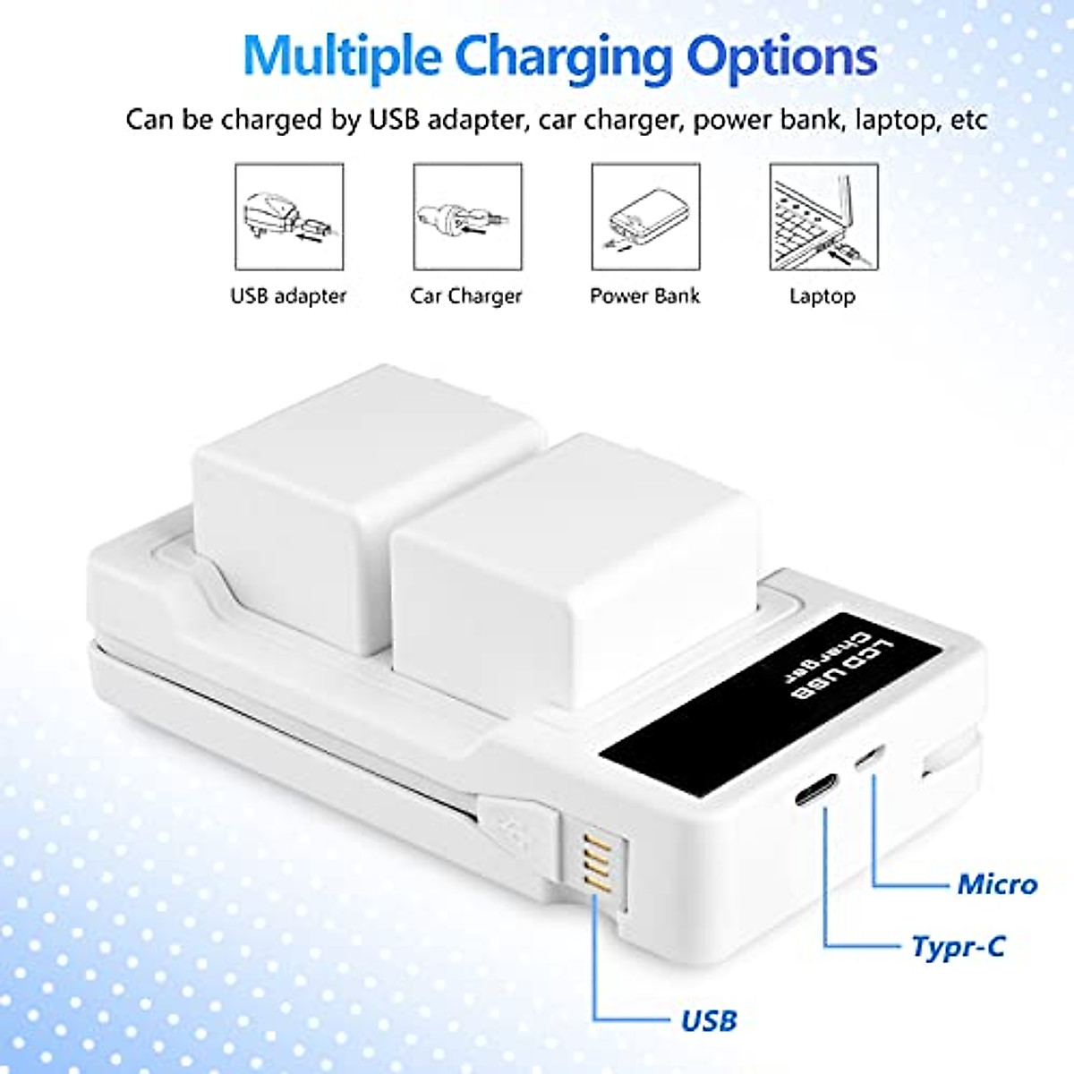 Batteries for Arlo Pro, Arlo Pro 2 (VMA4400), JESSPOW 2-Pack 2580mAh Li-ion Rechargeable Batteries with Charger Station, Battery Replacement ONLY for Arlo Pro/Pro 2 Camera