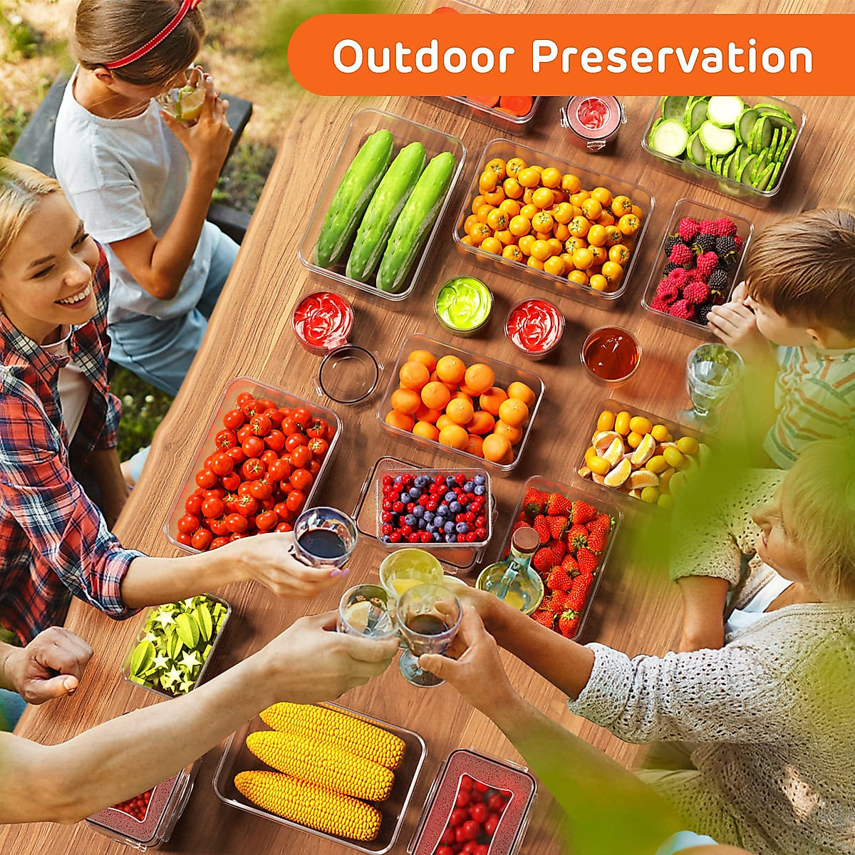 44 PCS Food Storage Container with Lid (22 Lids & 22 Containers) - Airtight Leakproof Plastic Kitchen Organization Set Reusable Microwave/Freezer/Dishwasher Safe Meal Prep Container with Label & Pen