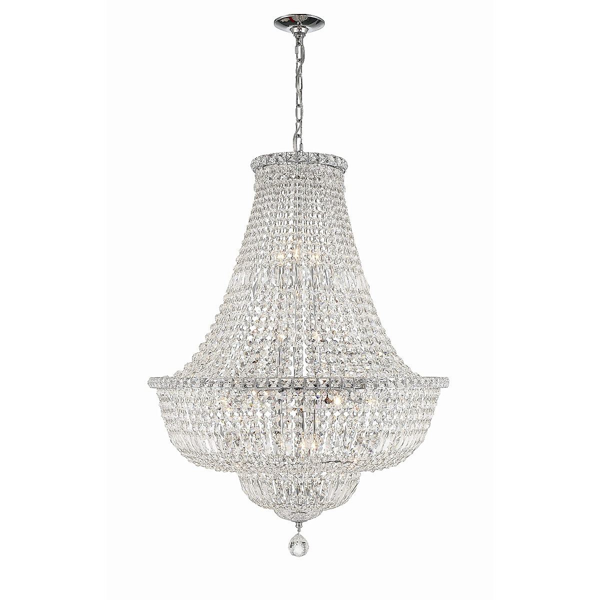 Crystorama Roslyn 15 Light Polished Chrome Chandelier