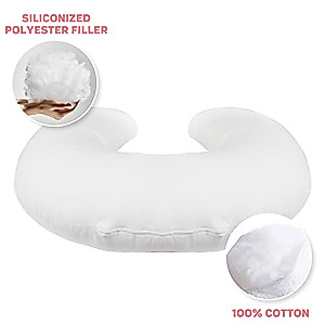 Ezencon Nursing Pillow for Breastfeeding Positioner - Bottle Breast Feeding Pillows Baby Support Pillow Case