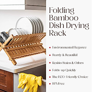 Bellemain Folding Bamboo Dish Drying Rack