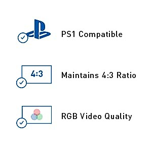 POUND HDMI HD Link Cable - Compatible with PS1 and PS2 - HDMI Cable with RGB Display, 720p Resolution, Plus Micro USB Cable for Power
