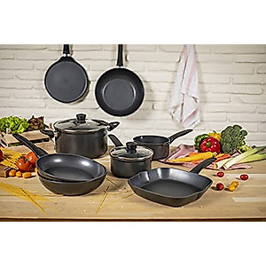 KUHN RIKON Easy Induction Non-Stick Frying Pan, 28 cm, Black