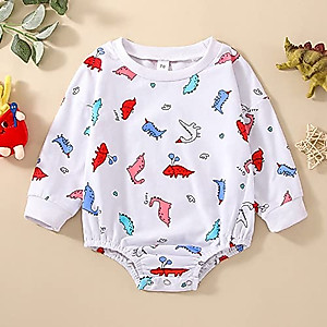 Baby Girl Boy Crewneck Sweatshirts Oversized Tops Sweatshirts High Neck Sweaters Rompers Outfits Toddler Hooded Romper