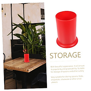 OKUMEYR Kitchen Chopstick Holder Kitchen Utensil Canisters Cutlery Holder Tin Flatware Holder Storage Utensil Drying Rack Chopstick Holder Storage Utensil Holder Plastic Organizer Round