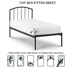 Cot Sheets 30x80 Set Cotton-Cot Sheets 30" x 80" Fitted Cot Sheet Perfect for Narrow Twin, Rv Bunk, Camping Cot, Guest Bed Replacement-Sheets for Cot Bunk Bed-Cot Size Mattress Sheets(White Solid)
