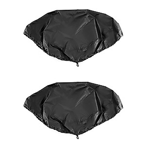 QWORK Drum Cover for 55 Gallon Industrial Barrel, 2 Pack High Density Nylon Oxford Fabric Covers with Excellent Waterproof Performance and Stretchable Adjustable Drawstring