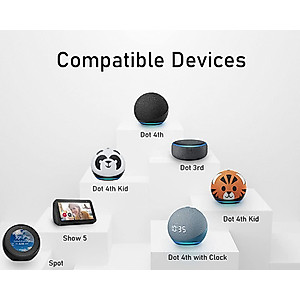 LEFXMOPHY B7W64E Power Cord Replacement for Dot 4th Generation GP92NB 15W Charger, Dot 3rd Gen, Show 5 Adapter with 5FT Cable