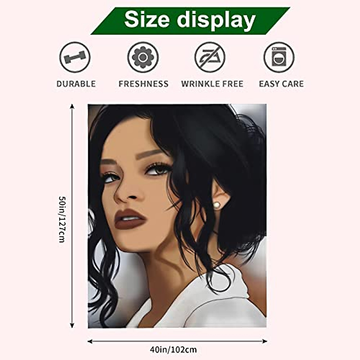 Throw Blanket Soft Warm Pattern Flannel Blanket Lightweight Fuzzy Home Decor 3D Printing Blanket 50"x40" for Couch Pinicc Gifts for Fans and Friends