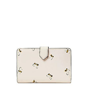 Kate Spade New York Medium Compact bifold Wallet (Bees Parchment)