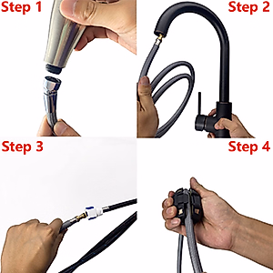 Kitchen Faucet for 150259 Moen Replacement Parts, Pull Down Hose, Sink Sprayer Replacement, Compatible With Moen Parts 187108 Reflex, Brass Connector, 68 Inches