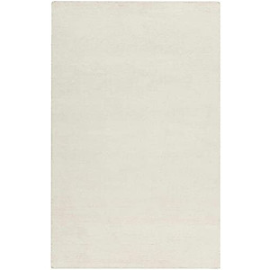 Brockton Solid Wool Modern Farmhouse Area Rug - Suitable for Living Room Bedroom -0 Wool - Hand Loomed - Medium Pile - Beige, Cream - 6' x 9'