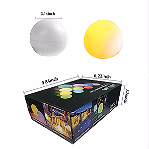 Sterose Floating Pool Lamp Float or Hang in Pool Garden Backyard Pond Party Decoration Inflatable Wateproof RBG Lamp Accessories Waterproof IP67 Lighting Outdoor Garden Lights for Pond Swimming Pool