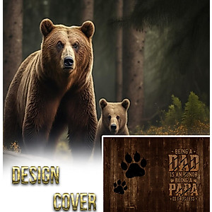 Fathers Day Pop Up Card, Papa Bear Fathers Day Pop Up Card, Papa Bear Pop Up Card - Father's Day Card from Wife, Daughter, Son, Kids for Husband, Grandpa, Birthday Includes Envelope and Note Tag, 6" x