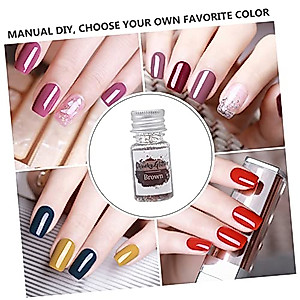 FRCOLOR 12 Glitter Powder Flash Suit Face Glitter Stickers Nail Sets Sparkly Fingertip Decal Sparkle Nail Sequin The Pet Brown Sequins Accessory Manicure Sticker Nail Shining Pieces