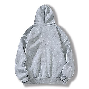 SOLY HUX Women's Letter Graphic Print Hoodie Casual Long Sleeve Drawstring Pocket Pullover Top Sweatshirt Grey Graphic M