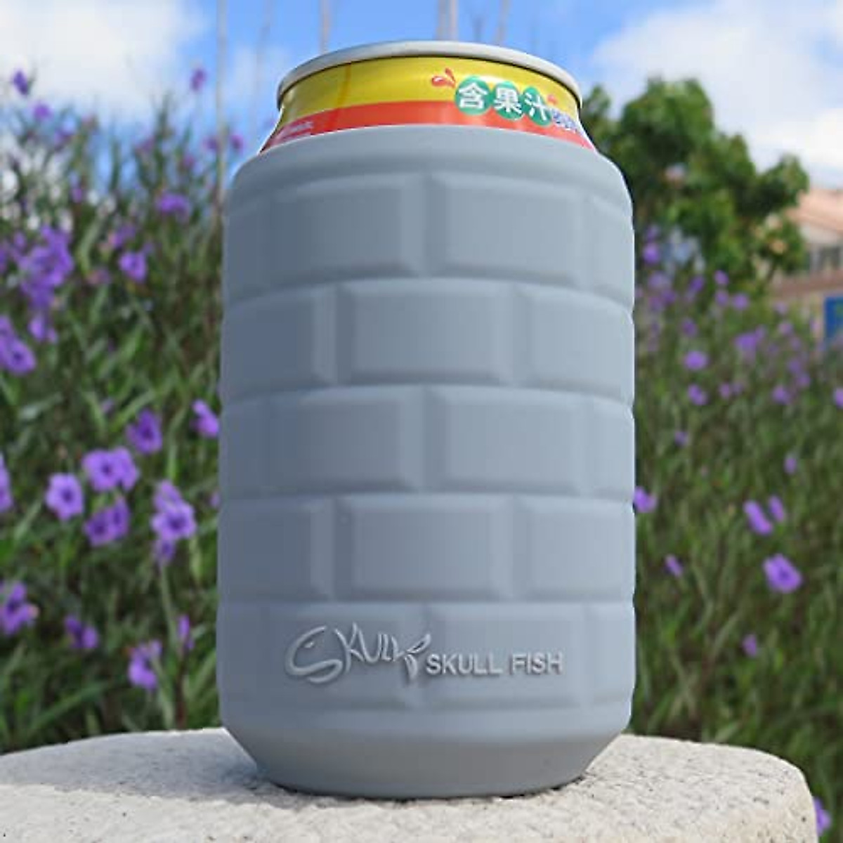 Soft Silicone Sleeves Insulators for Standard Soda/Beverage/Beer Can, 12OZ Standard Can Cold Insulating Covers, Soda Sleeves Coolers Holder, Non-slip Beverage Can Coolier Sleeves (Gray)