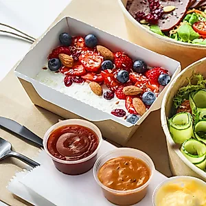 [650 Sets - 2 Oz ] Jello Shot Cups, Small Plastic Containers with Lids, Airtight and Stackable Portion Cups, Salad Dressing Container, Dipping Sauce Cups, Condiment Cups for Lunch, Party to Go, Trips