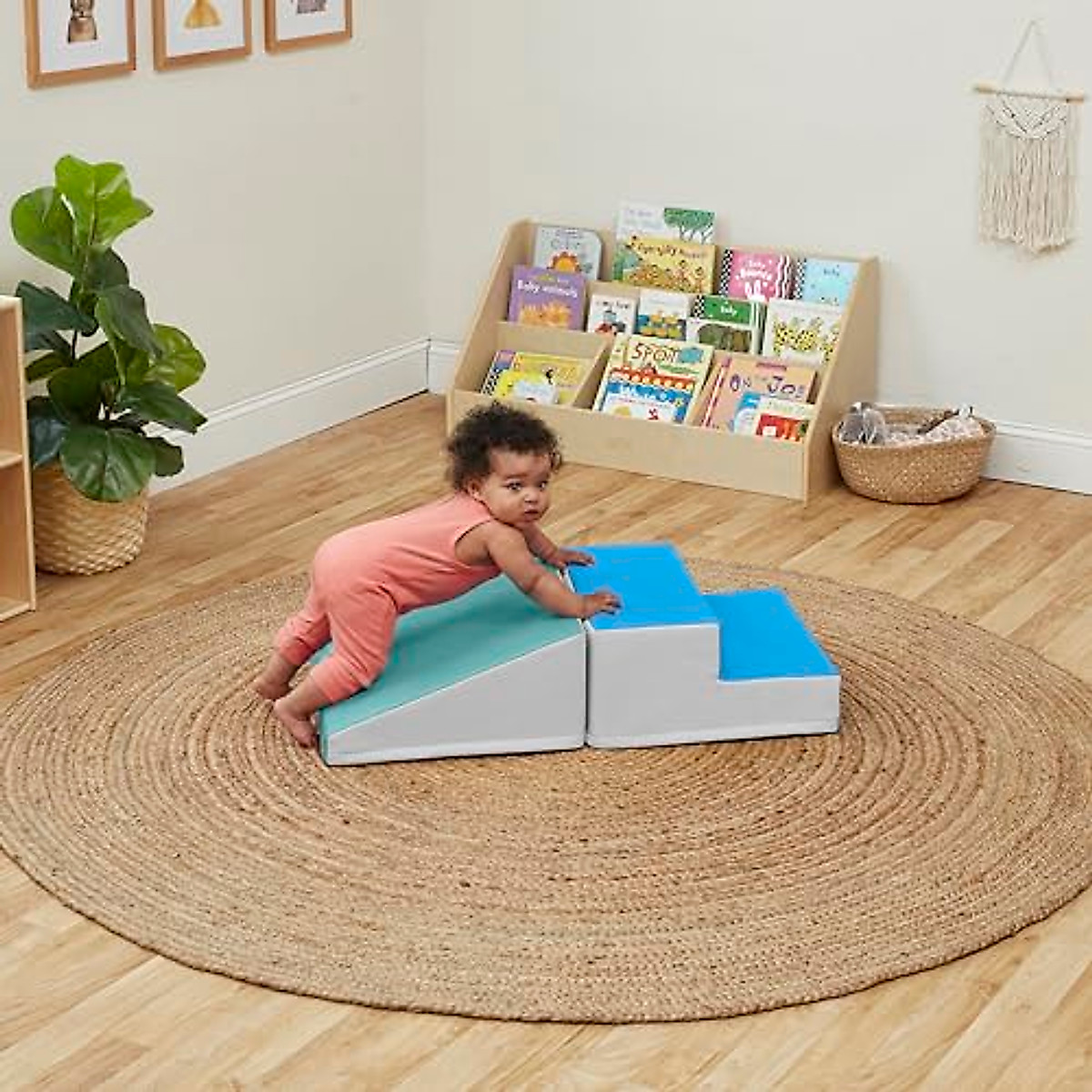 ECR4Kids SoftZone Junior Little Me Climb and Slide, Beginner Climber, Contemporary, 2-Piece