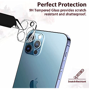 EGV [3 Pack Camera Lens Protector Compatible for iPhone 12 Pro 6.1-inch (2020)[Premium Tempered Glass] [Anti-Scratch] [Case Friendly] 99.99% Transparency
