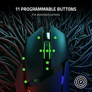 Razer Basilisk v2 Wired Optical Gaming Mouse Chroma RGB Lighting 11 Programmable Buttons (Renewed)