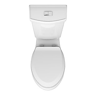 American Standard 606CA002.020 H2Option Two-Piece Toilet with Toilet Seat and Wax Ring, Elongated Front, Standard Height, Dual Flush, White, 0.92 - 1.28 gpf