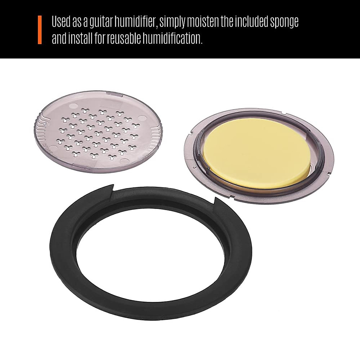 Taotiieout 3-in-1 Acoustic Guitar Sound Hole Cover Humidifier Moisture Reservoir Dehumidifier for 101-103mm Guitar Sound Hole