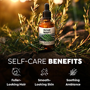 Kukka Rosemary Oil for Hair - 100% Natural Rosemary Hair Oil - Rosemary Essential Oils for Skin, Diffuser & Aromatherapy - Soap Making & DIY (4 Fl Oz).