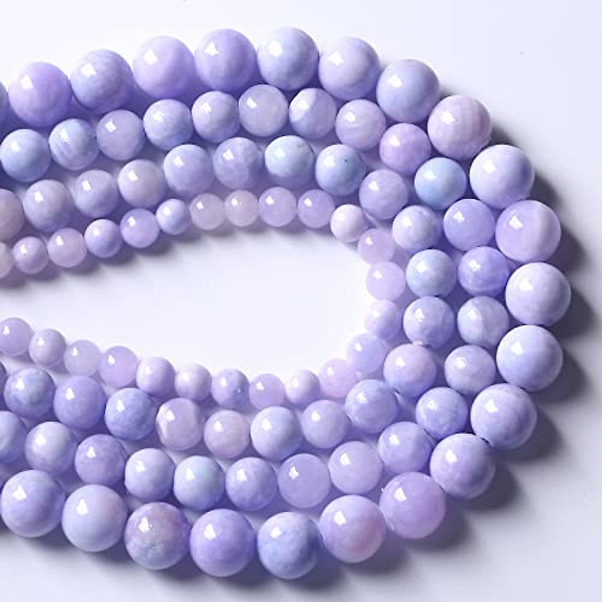 10mm 36pcs Natural Galaxy Purple Persian Jades Stone Beads for Jewelry Making Round Loose Beads DIY Bracelet 15" Energy Healing Power Stone Beads(10mm, Galaxy Starry Purple Jade)