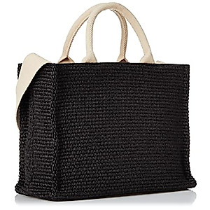MARNI(マルニ) Women Tote Bag, Black+Natural, One Size