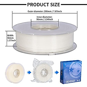 Pla Filament 1.75mm, Pla Glow in The Dark Filament, Multicolor, Green, Blue,Purple,Orange,Pink,Shiny,Fit Most FDM Printer,Dimensional Accuracy +/- 0.05 mm,1kg Spool(2.2lbs)